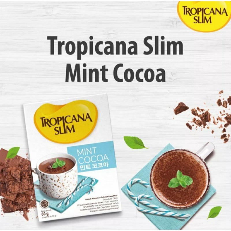 Jual TROPICANA SLIM Mint Cocoa - Bubuk Minuman Cokelat Rasa Mint @15 ...