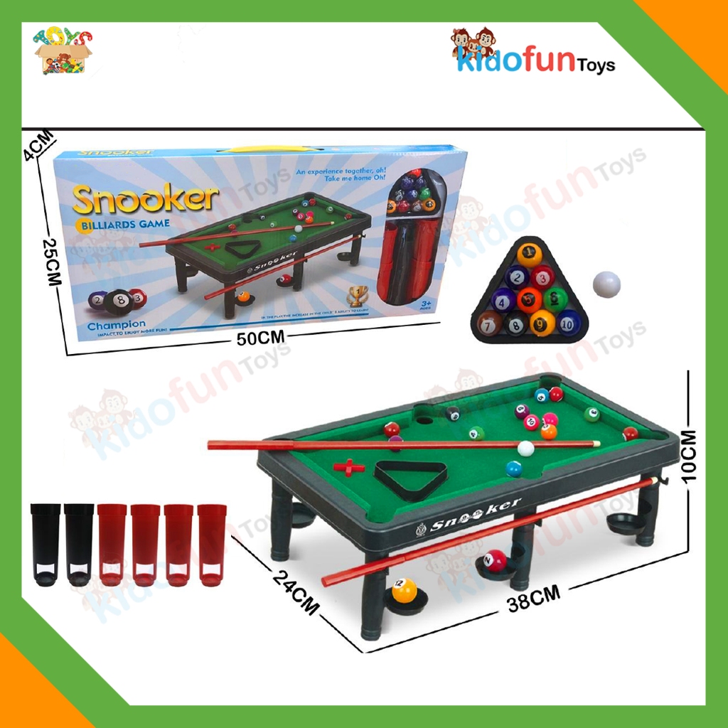 Jual Mainan Anak Set Meja Billiard Portable Snooker Mini Pool Table ...