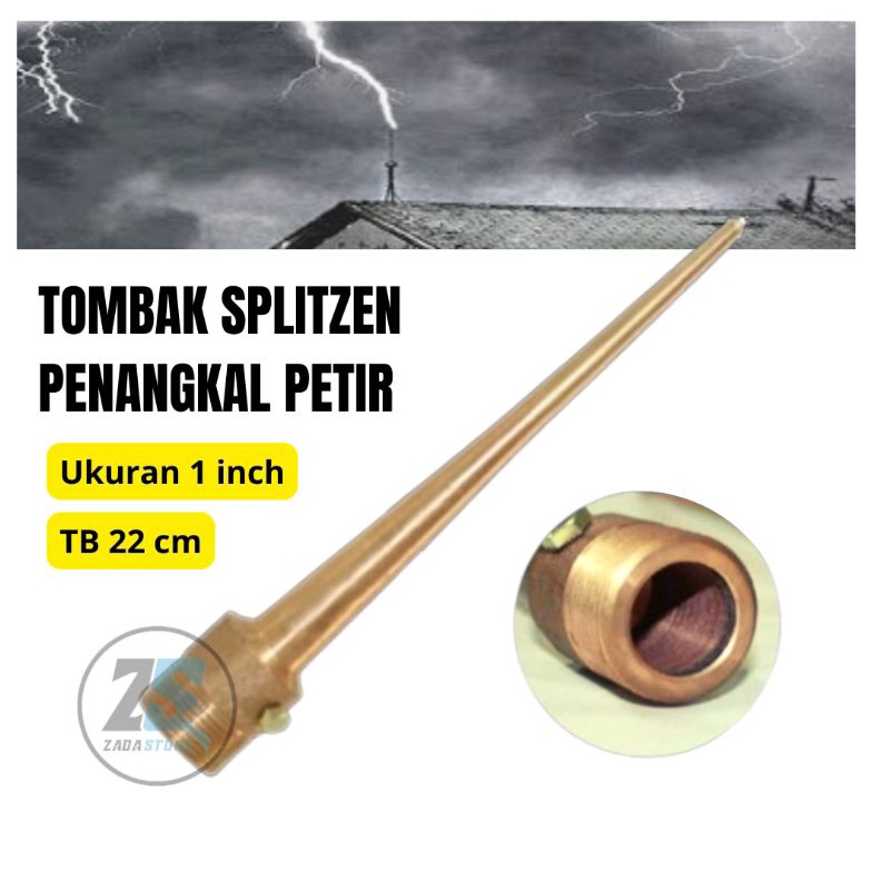 Jual KODE A77Y Penangkal Anti Petir Untuk Rumah Tombak Splitzen 1 inch ...