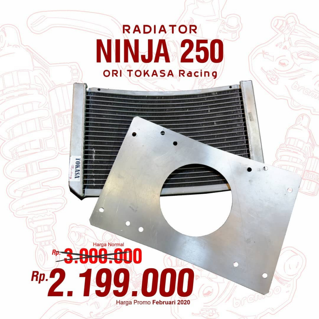 Jual radiator ninja 250 original tokasa racing | Shopee Indonesia