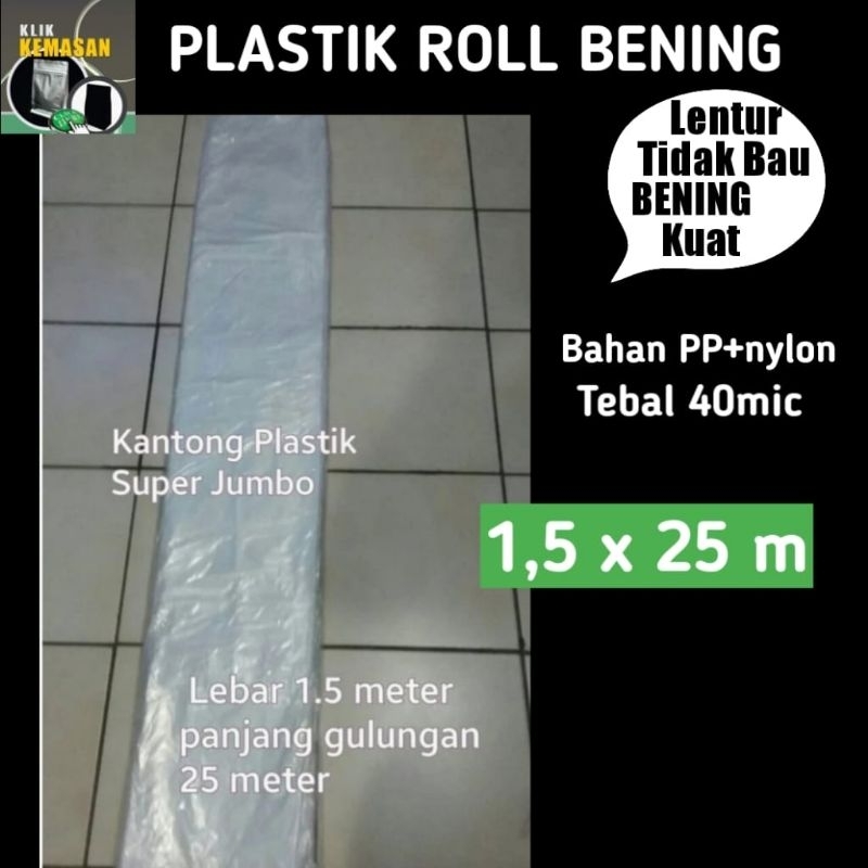 Jual KANTONG PLASTIK KRESEK PACKING SUPER BESAR JUMBO BENING 1,5 x 25 ...