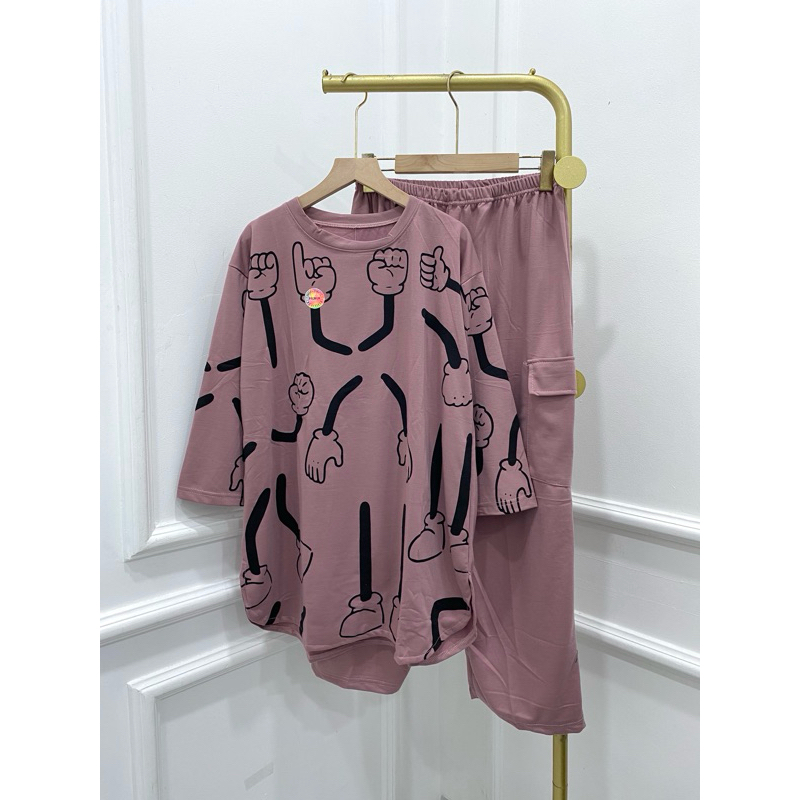 Jual STELAN KNIT SETCEL MURAH CARGO MOTIF JUMBO HALUS LEMBUT XXL KARET ...