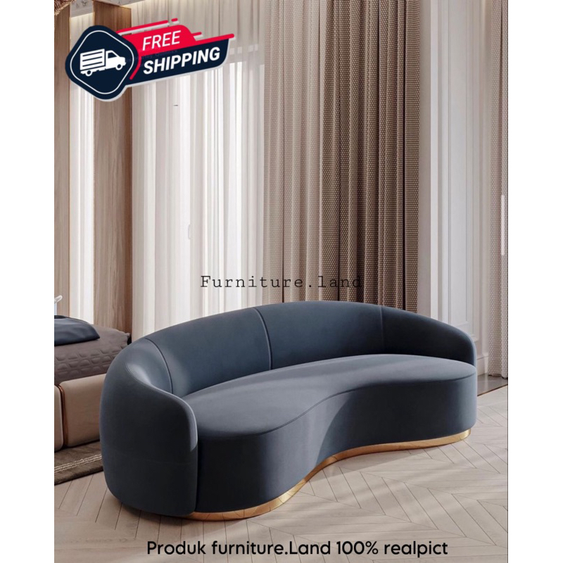 Jual sofa / sofa curved / sofa tamu / sofa viral / sofa | Shopee Indonesia