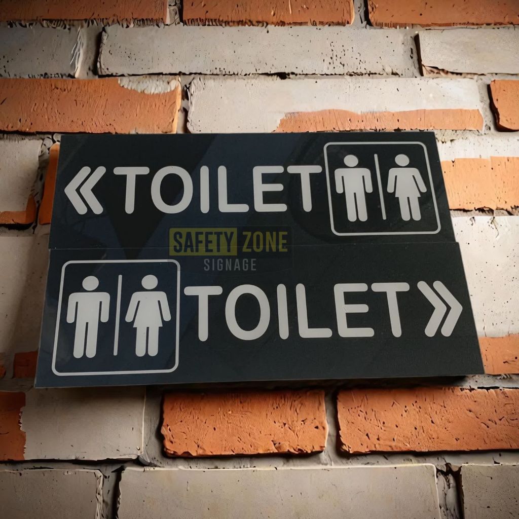 Jual Sign Akrilik Toilet Arah panah (HITAM) | Shopee Indonesia