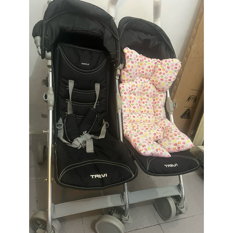 Jual Stroller Anak Kembar / Stroller Twin Merk Baby Elle Trevi (Black ...