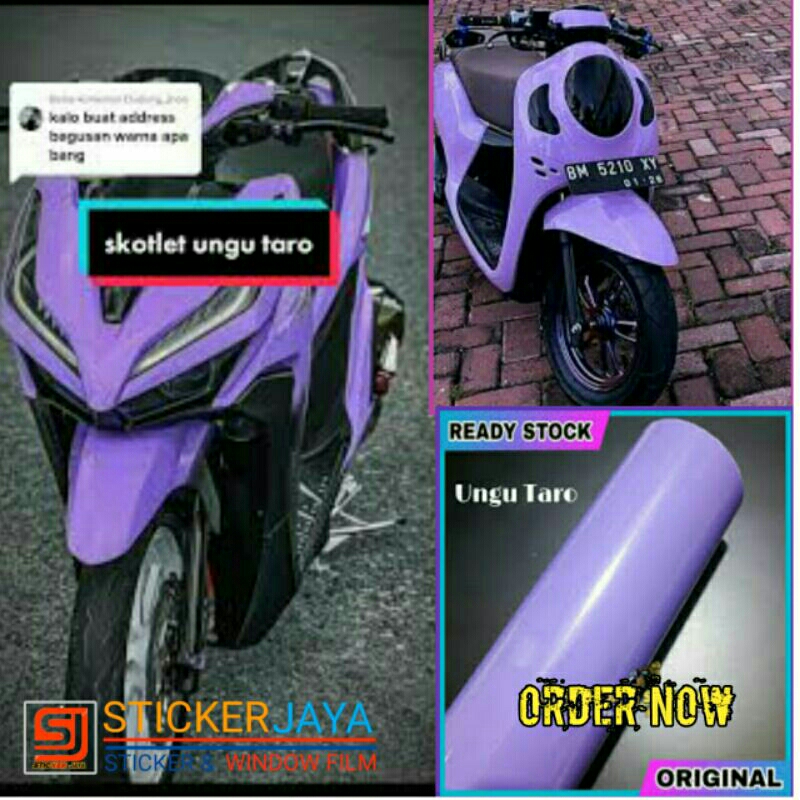 Jual Sticker Skotlet Motor Ungu Taro Skotet Ungu Lilac Premium Super ...