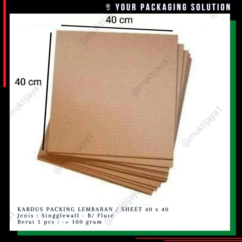 Jual Sheet Packing • Uk. 40x40cm • Kardus/ Karton Lembaran | Shopee ...