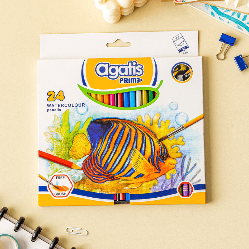 Jual AGATIS Prime Pensil Warna Watercolor isi 24pcs | Shopee Indonesia