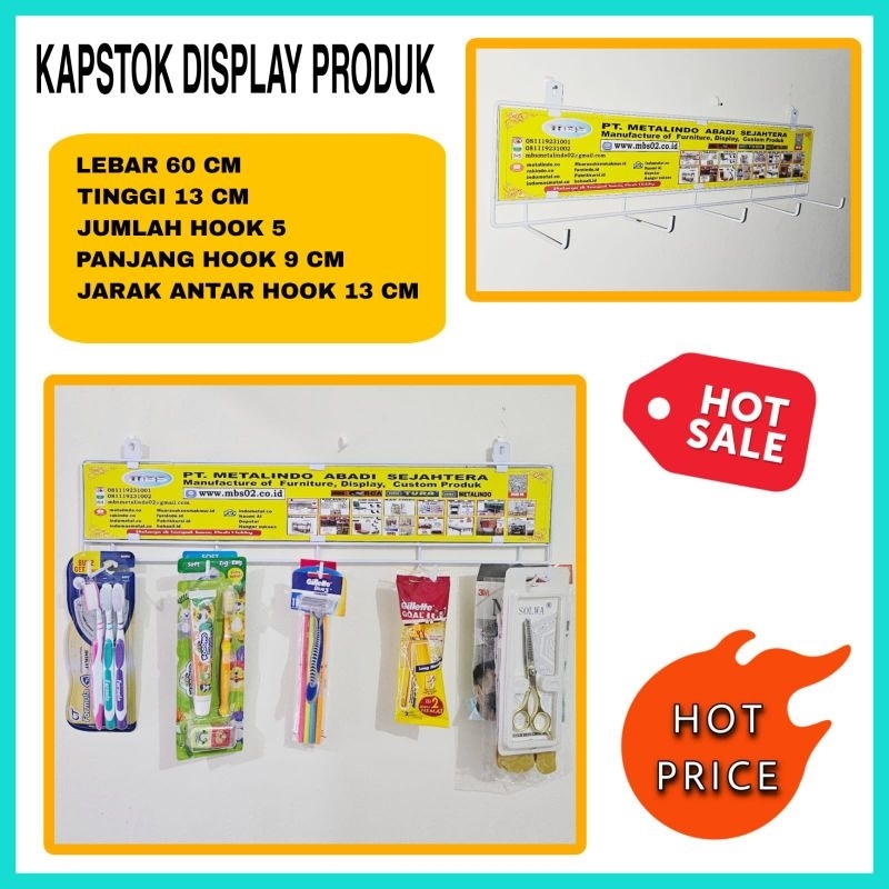 Jual Kapstok display produk hanger display hook cantolan gantungan ...