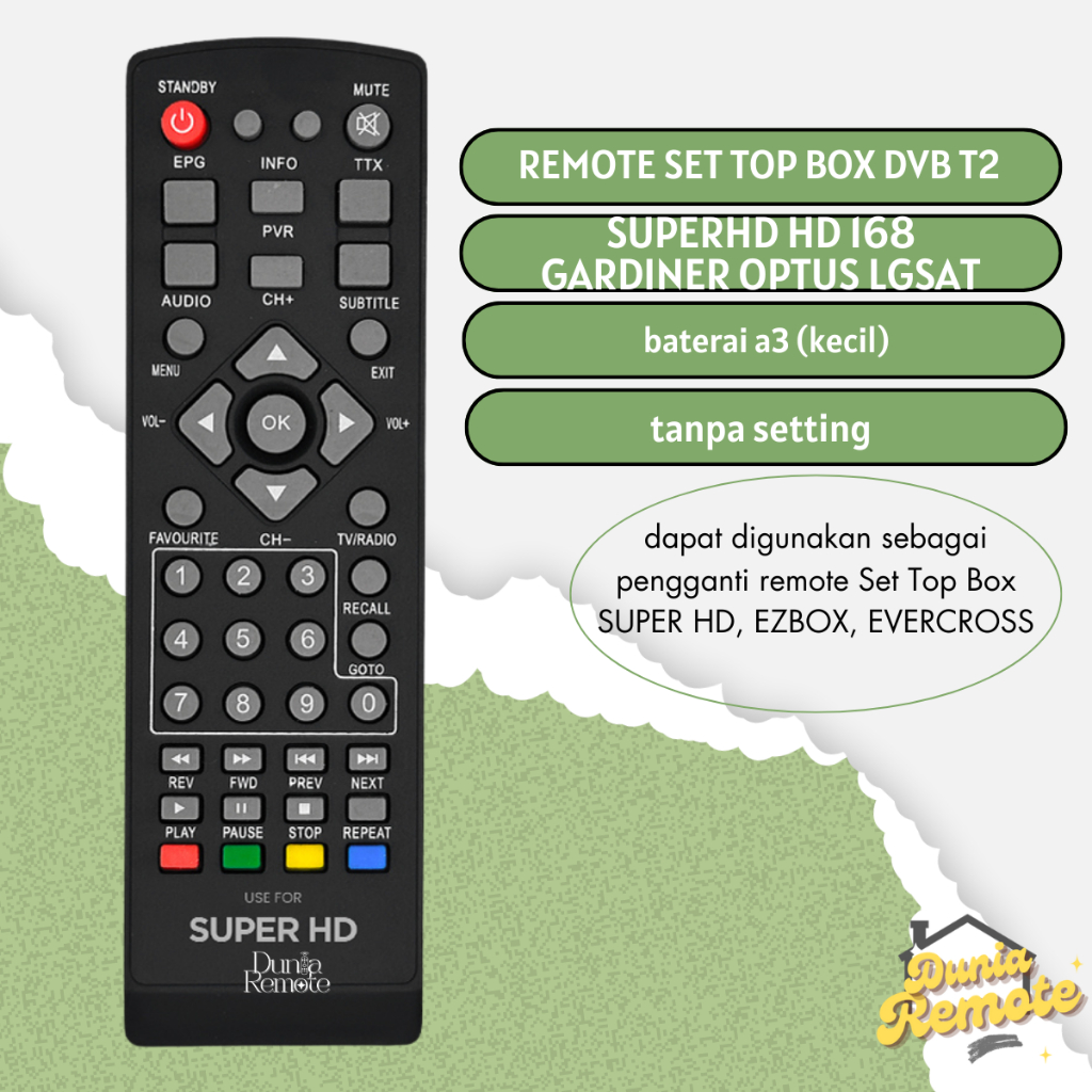 Jual Remot / Remote set Top Box DVB-T2 Supper Hd Ezbox Matrix Silver 168 Gol DVB-T2 | Shopee ...