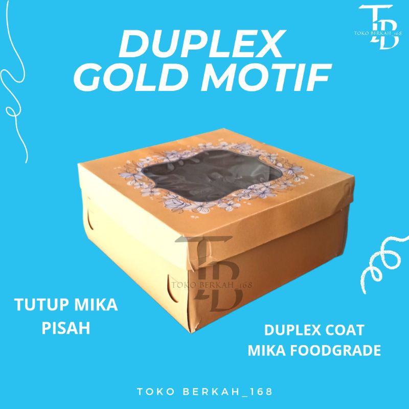 Jual (ISI 10 PCS) DOS / DUS DUPLEX GOLD MOTIF TUTUP PISAH TINGGI 10 CM ...
