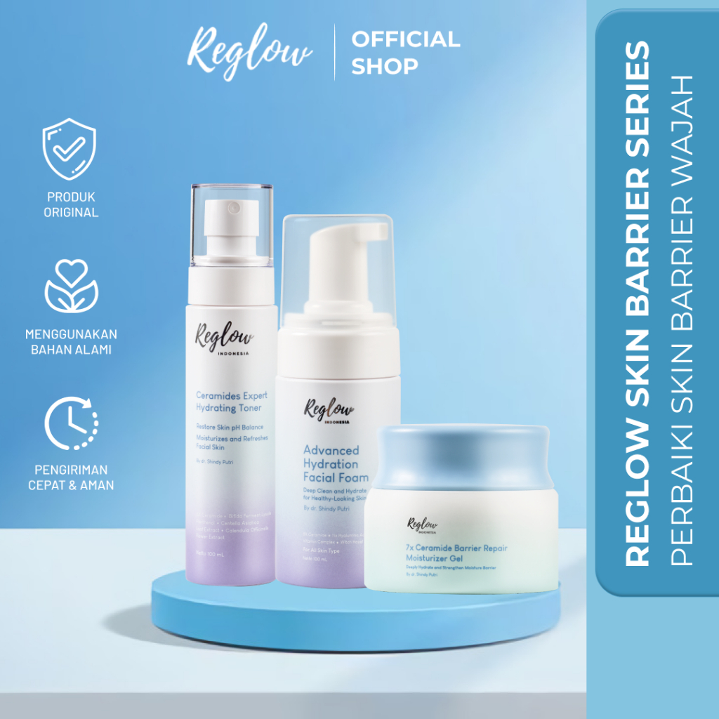Jual Reglow Paket Skin Barrier Series Menjaga Barrier Wajah Moisturaizer Reglow Melembabkan ...