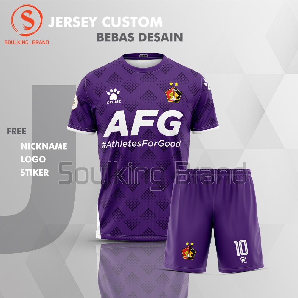 Jual Baju Bola Persik Kediri 2024 Home Liga 1 Indonesia Free Custom ...