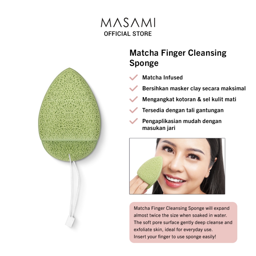 Jual Masami Matcha Finger Cleansing Sponge (Promo) / Pembersih Muka ...