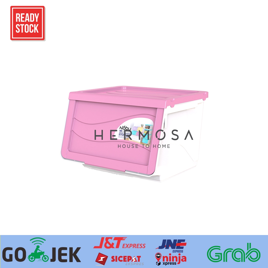 Jual NOBU stacking storage box container kotak penyimpanan barang serbaguna dengan tutup BPA ...