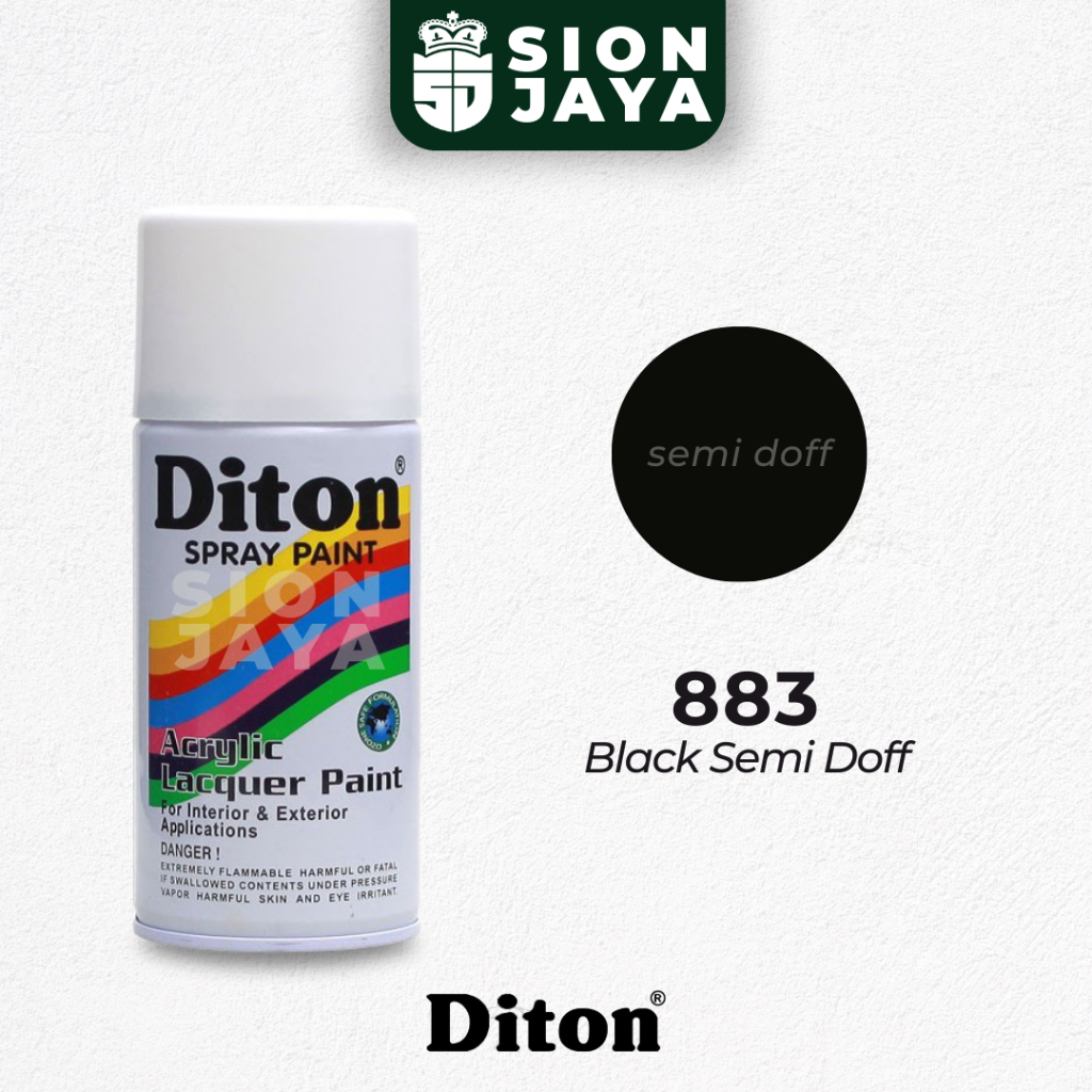 Jual Pilox / Pylox / Cat Semprot Diton 300ml Hitam 883 Black Semi Doff ...