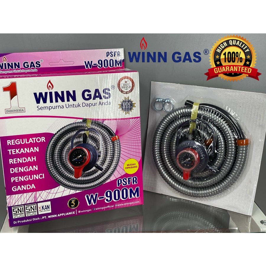 Jual Winn Gas Selang Gas Paket Flexible + Regulator W 900 Meter - PSFR W900M | Shopee Indonesia