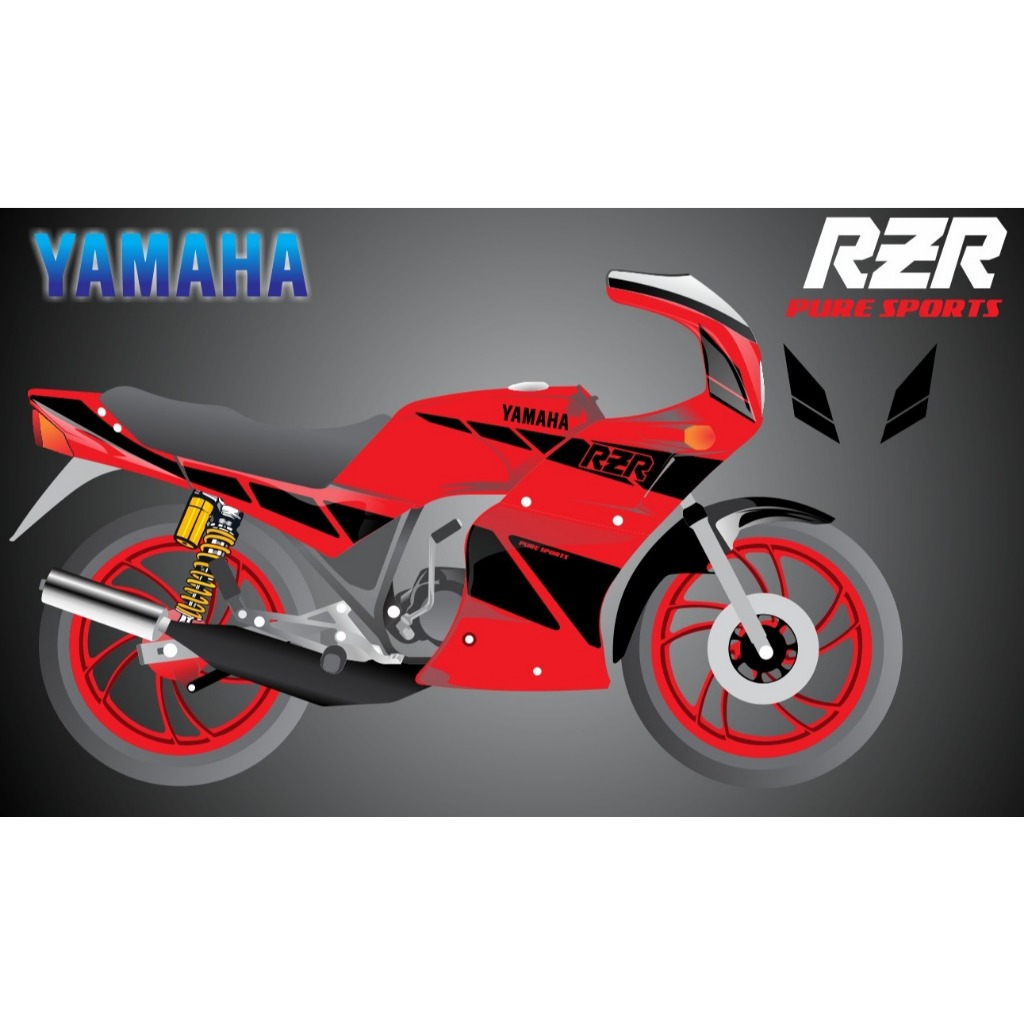 Jual Sticker Custom YAMAHA RZR 135 Convert Full Colour | Shopee Indonesia