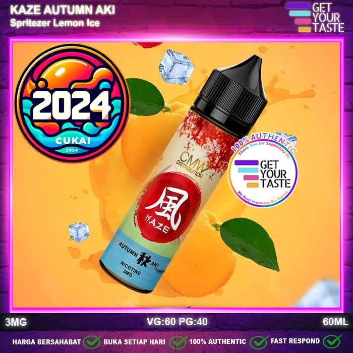 Jual Liquid Kaze Autumn Aki 60ML by CMW - Spritzer Ice Yuzu - 100% ...