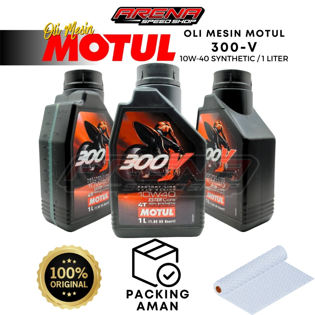 Jual MOTUL 300V 10W40 ESTER CORE 100% Synthetic 1L Road Racing Oil Original | Shopee Indonesia