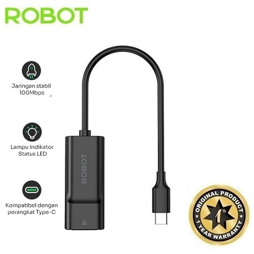 Jual Robot EA10C USB Type C to LAN Ethernet Adapter 100Mbps Network ...