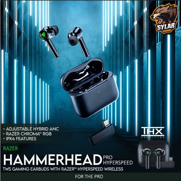Jual Razer Hammerhead Pro HyperSpeed True Wireless Gaming Earbuds ...
