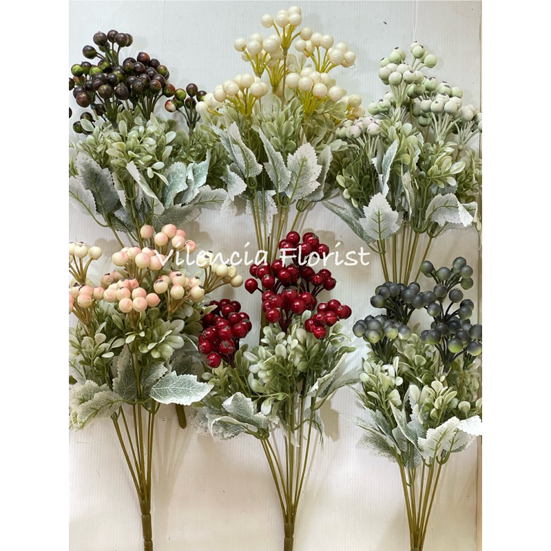 Jual Bunga berry palsu buket plastik artificial dekorasi meja | Shopee ...