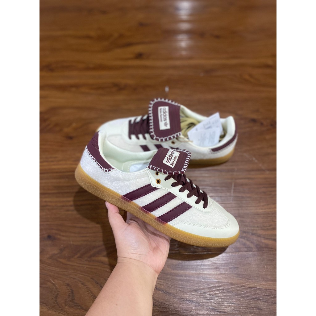 Jual SEPATU SNEAKERS ADIDAS SAMBA WALES BONNER PONY CREAM MAROON ...