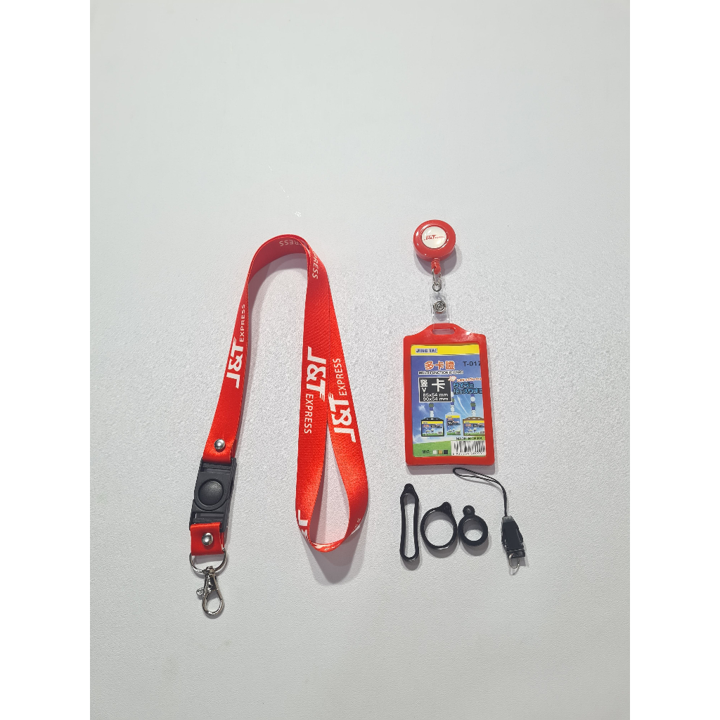 Jual LANYARD MOTIF CUSTOM J&T EXPRESS MERAH/CUSTOM LANYARD MURAH/CETAK ...