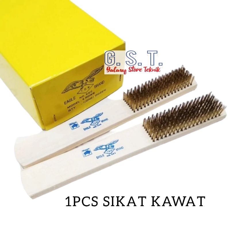 Jual Sikat Kuningan Wire Brush 8 Baris EAGLE Sikat Kawat Kayu Sikat ...