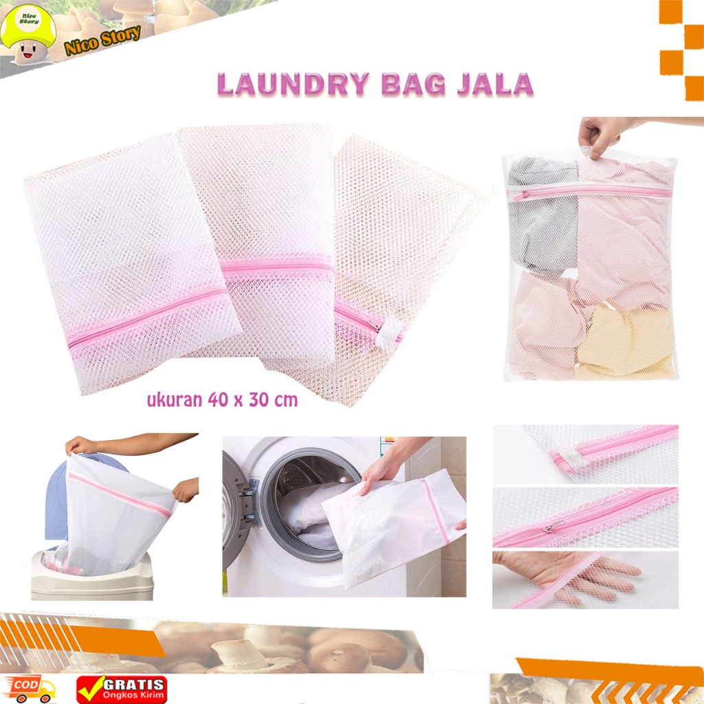 Jual (NCS) READY 40 x 30 CM Laundry Bag Net Kantung Jala Berjala Jaring ...