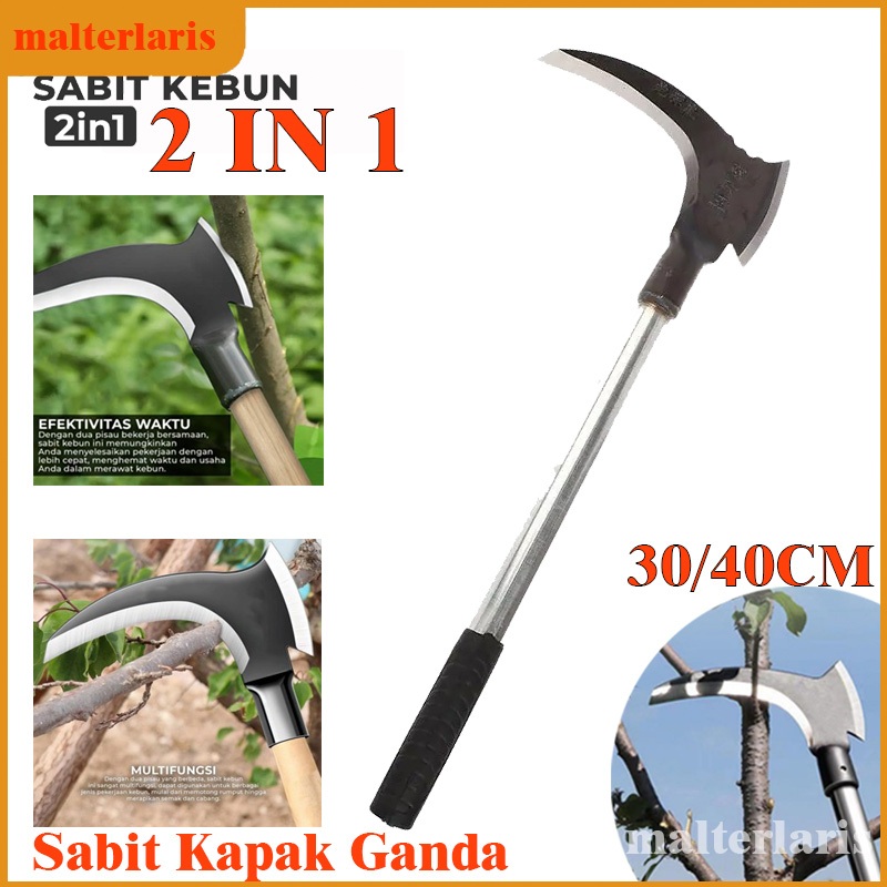 Jual (30/40CM)Pemangkas Sabit kapak Ganda Pemangkas Rumput Multifungsi ...