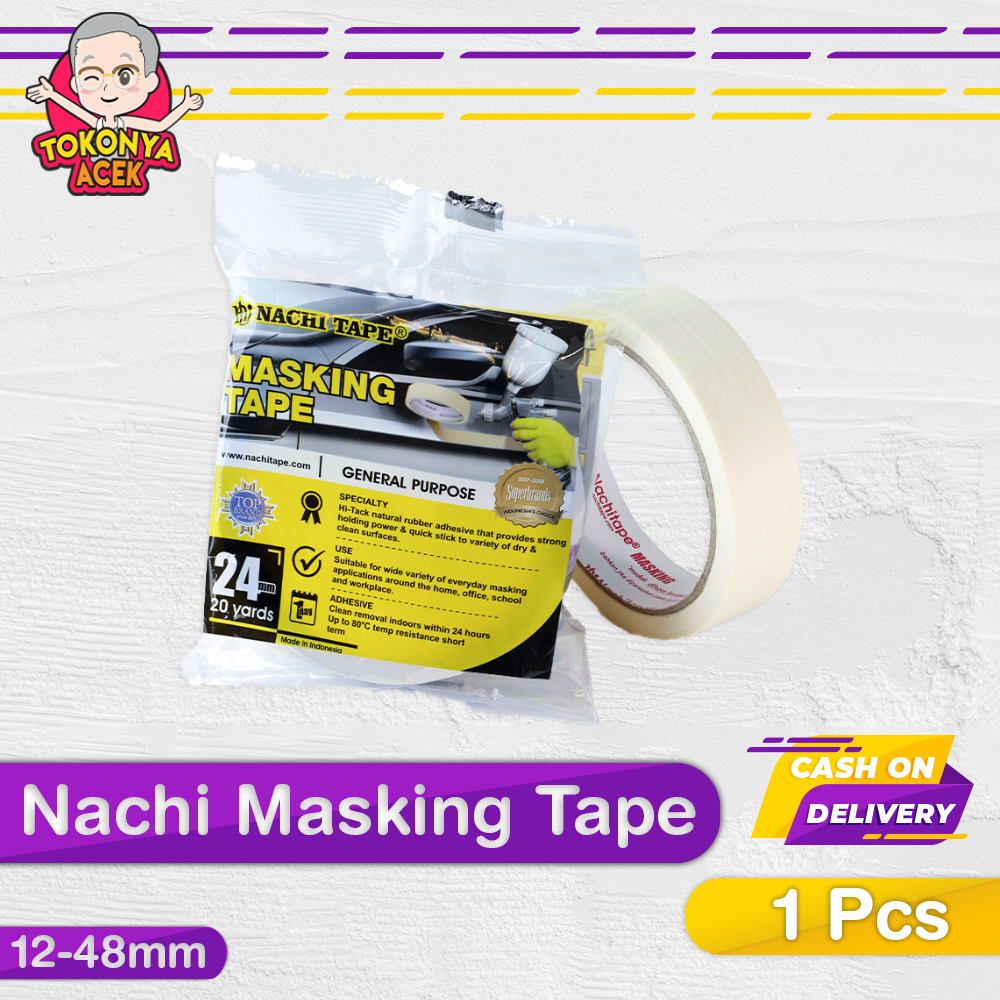 Jual Masking Tape / Lakban Kertas Nachi 20 yard | Shopee Indonesia