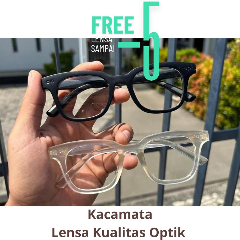 Jual FRAME KACAMATA VINCENT MINUS 7,6,5,4,3,2,1 FRAME BENING ,HITAM ...