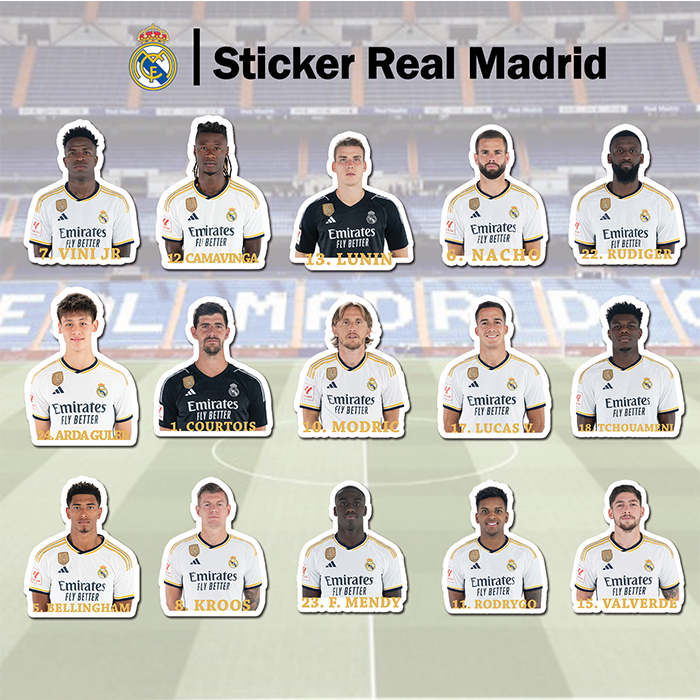 Jual STICKER REAL MADRID, die cut sticker, 15 lembar. | Shopee Indonesia