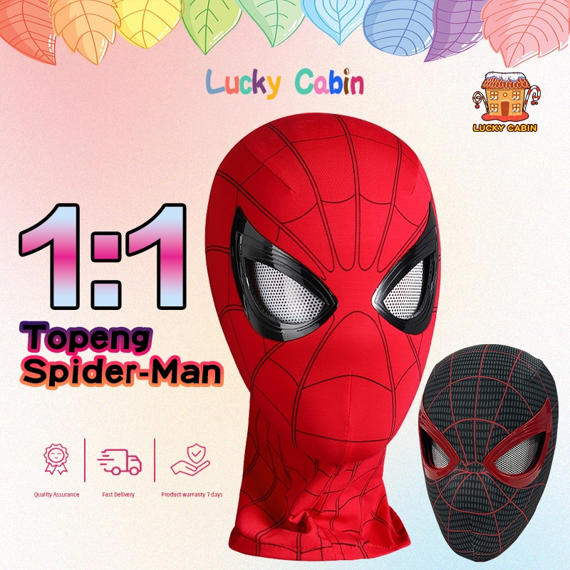 Jual 【Lucky Cabin】1:1 Tutup Kepala Spider-Man Mata Bergerak Topeng ...