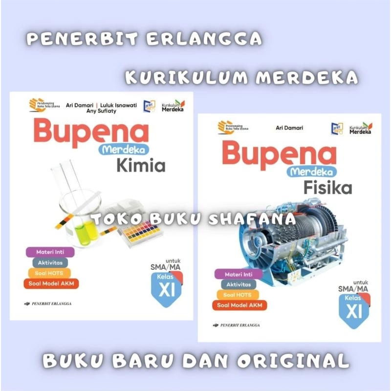 Jual Buku Bupena Merdeka Kelas 11 XI / 2 SMA Kurikulum Merdeka Penerbit Erlangga - Kimia Fisika ...