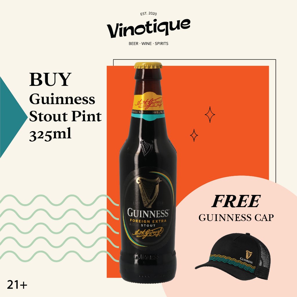 Jual GUINNESS FES 325ML - 5 BTL FREE CAP | Shopee Indonesia