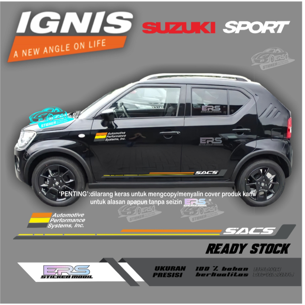 Jual sticker list body samping suzuki ignis japan style terbaru CUTTING ...