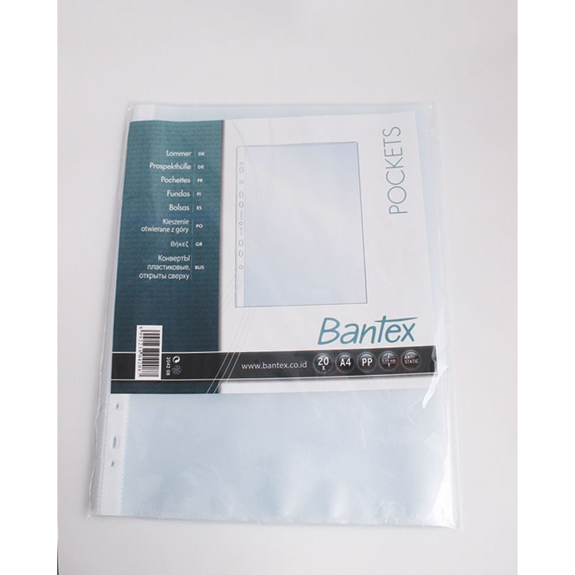 Jual Bantex Pocket Kantong Plastik Daur Ulang Tempat Berkas Dokumen A4 Bahan Polypropylene #2035 ...