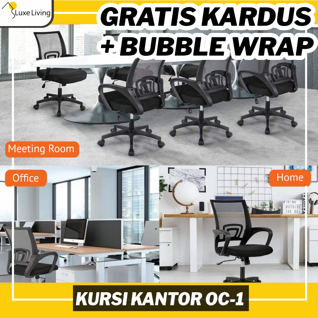 Jual LLI Kursi Kantor Kerja Belajar Ergonomis Putar Hidrolik Kursi Boss ...