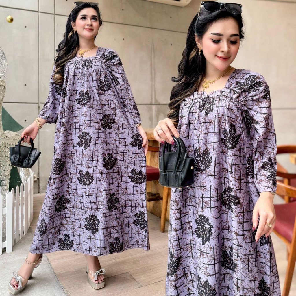 Jual SEKDRESS FUJI MOTIF MELATI ANGGUN DASTER KERAH KARET LEHER ...