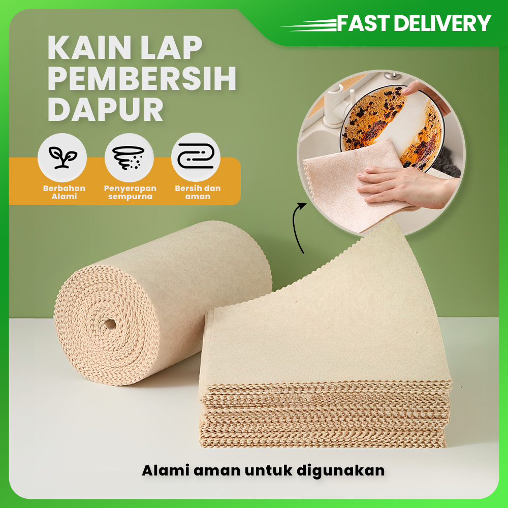 Jual [COD] Kain Lap Cuci Piring Pembersih Dapur Kotor Minyak Kompor ...