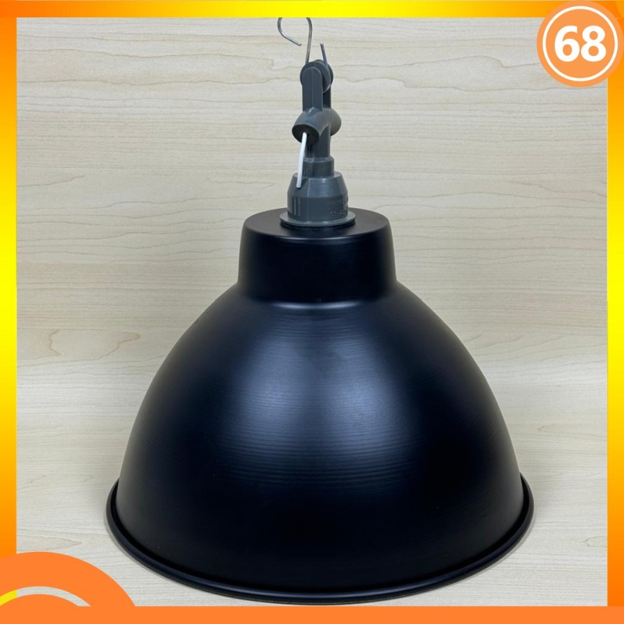 Jual PROMO!! Kap Lampu Gantung Industri HITAM + Fitting E27 | Shopee Indonesia