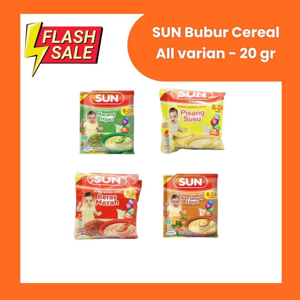 Jual TERMURAH SUN BUBUR CEREAL SUSU BAYI SACHET BERBAGAI VARIAN RASA ...