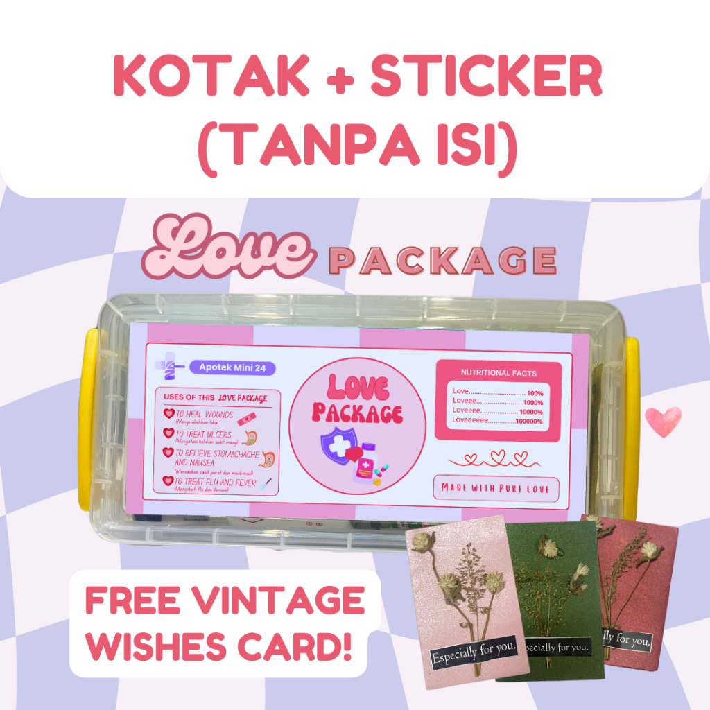 Jual (READY STOCK) Love & Care Packages Kado Unik by Apotek Mini 24 ...