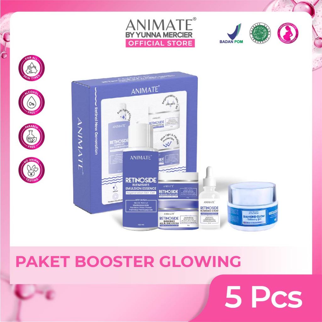 Jual Animate Paket Booster Glowing (Animate Retinoside Blemishes Series ... Jual Animate Paket Booster Glowing (Animate Retinoside Blemishes Series ...