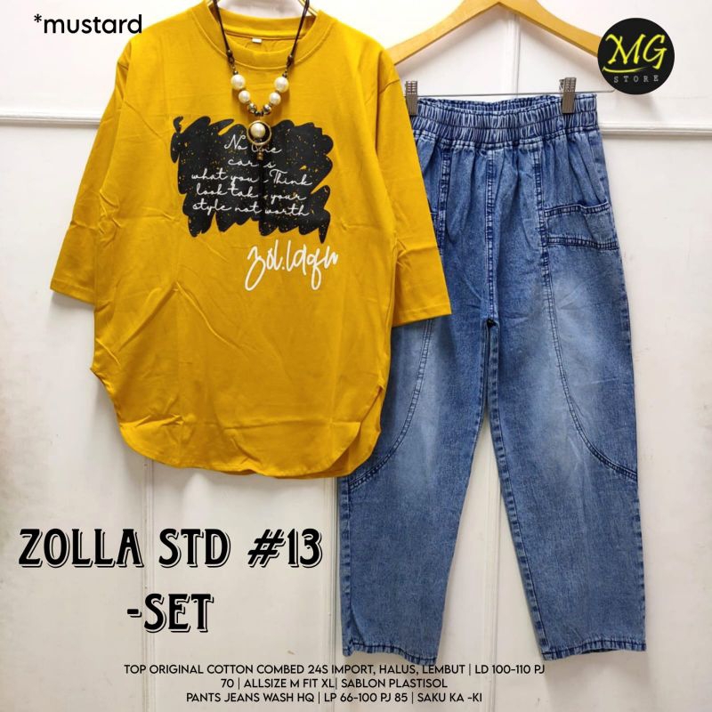 Jual ZOLLA STD #3 SET PAKAIAN SETELAN WANITA KAOS COTTON COMBAD 24S ADEM HALUS TEBAL LD 100-110 ...
