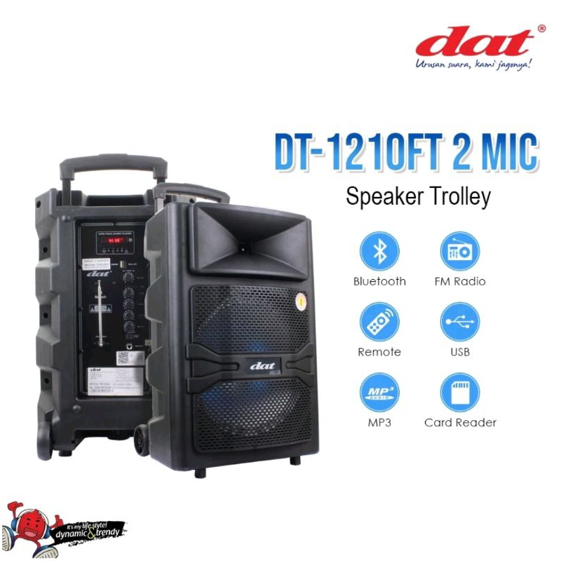 Jual Speaker portable dat 12 inch speaker dat1210ft Bluetooth usb ...