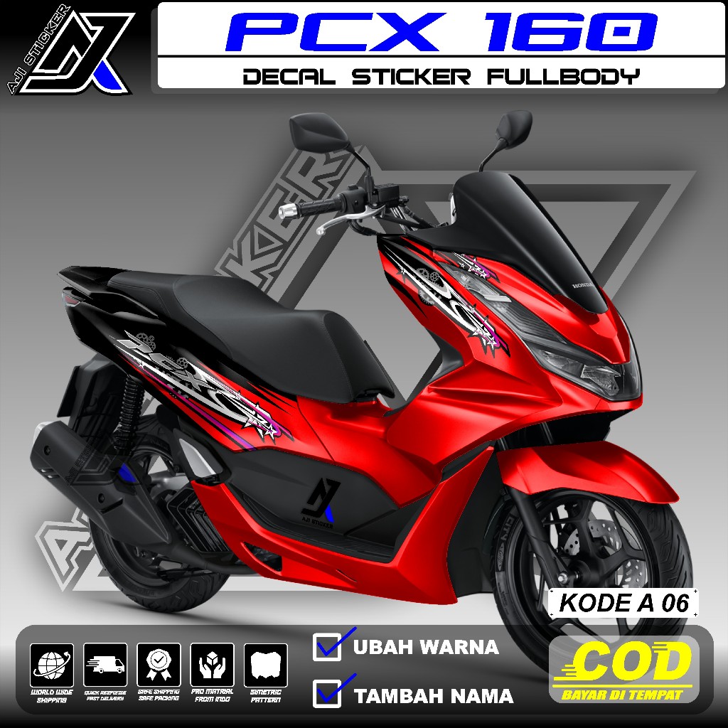 Jual (COD) Decal PCX 160 Full Body Terbaru 2023 Stiker Fullbody Motif ...